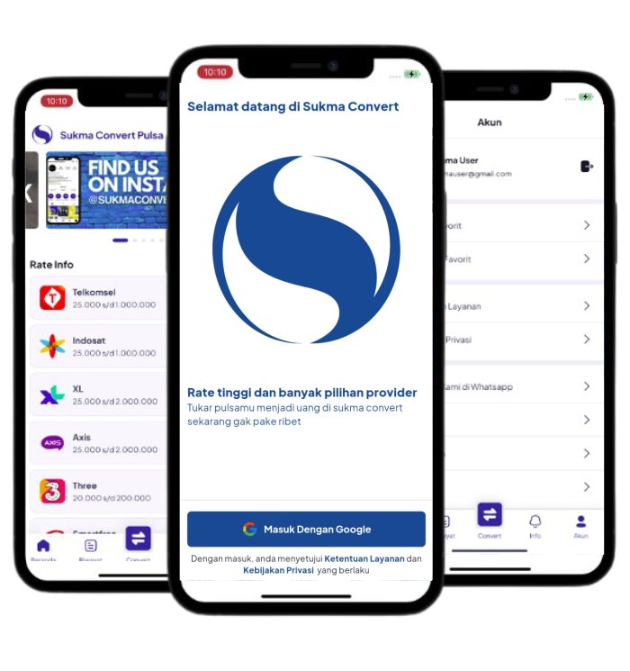 Convert Pulsa | Sukma Convert